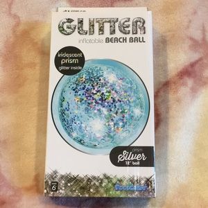 pool candy | Games | Pool Candy Silver Glitter Beach Ball 2 Nwt | Poshmark